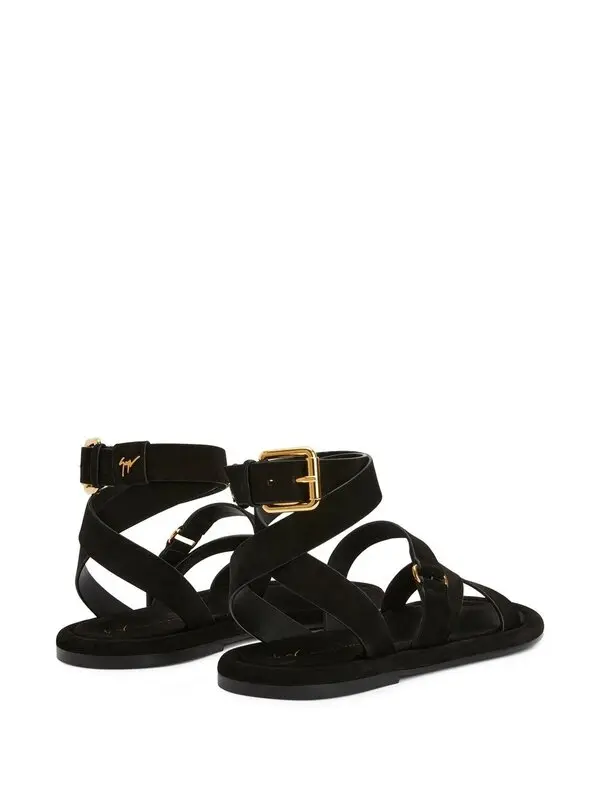GIUSEPPE ZANOTTI Aymon Buckled Sandals - Black