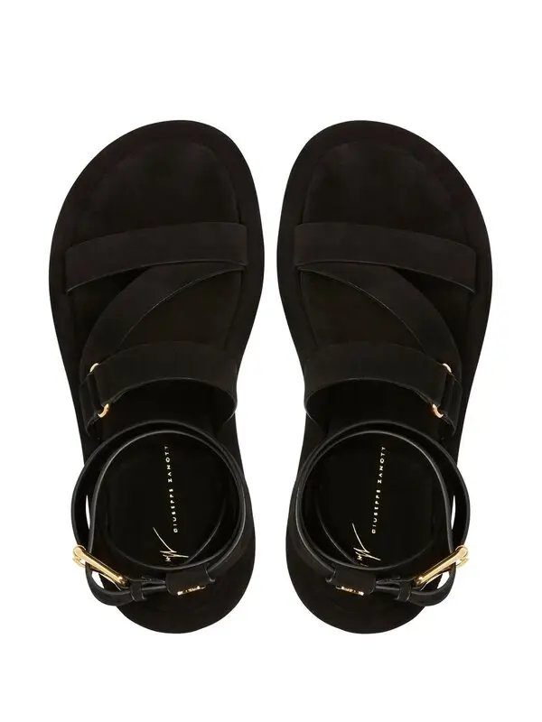 GIUSEPPE ZANOTTI Aymon Buckled Sandals - Black