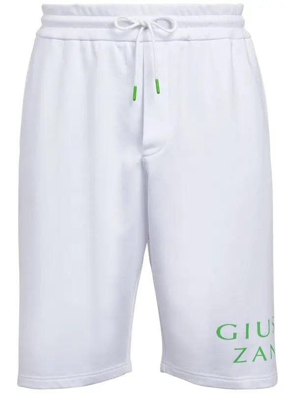 GIUSEPPE ZANOTTI Cotton Track Shorts - White