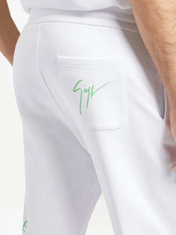GIUSEPPE ZANOTTI Cotton Track Shorts - White