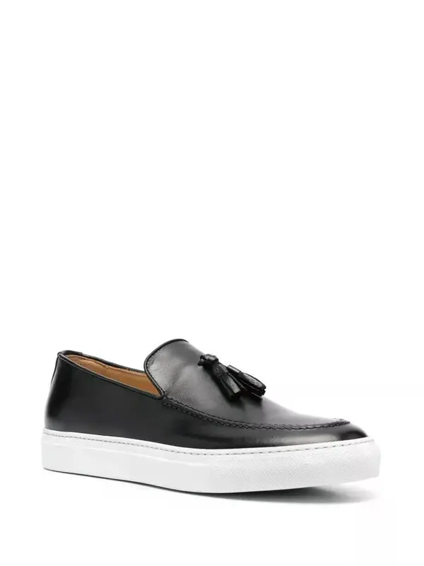 SCAROSSO Amadeo Leather Sneakers - Black