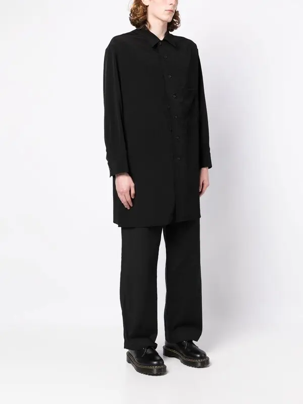 Yohji Yamamoto Patch-pocket Long-sleeve Shirt
