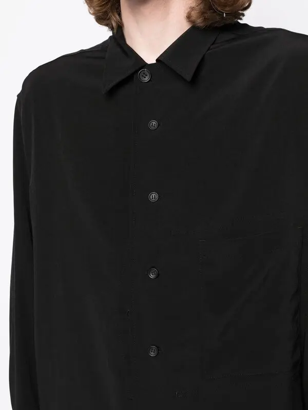 Yohji Yamamoto Patch-pocket Long-sleeve Shirt