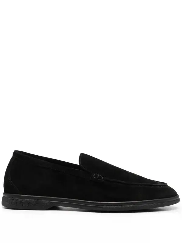 SCAROSSO Suede Loafers - Black