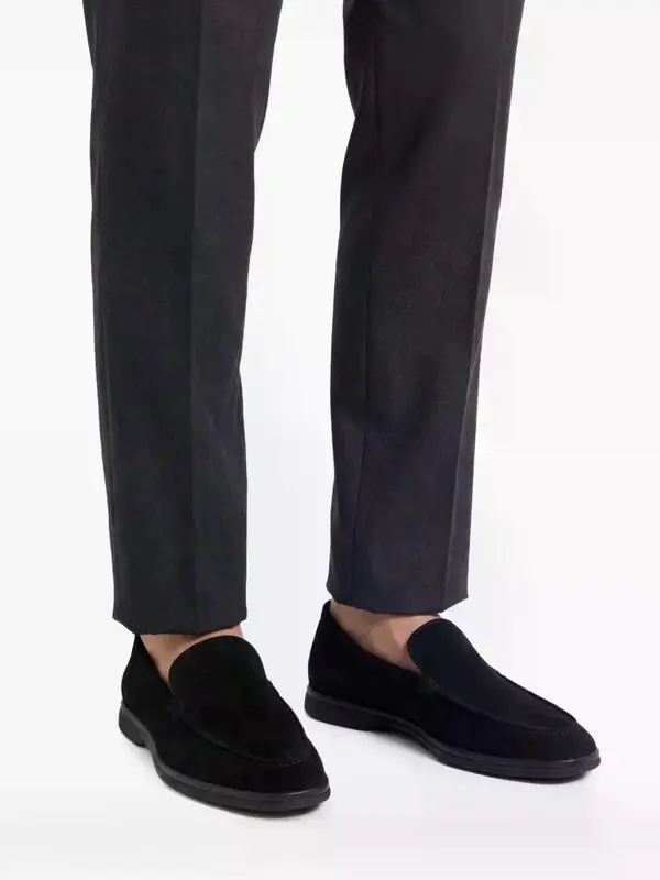 SCAROSSO Suede Loafers - Black