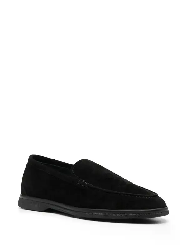SCAROSSO Suede Loafers - Black