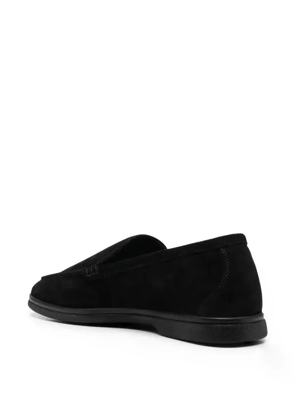 SCAROSSO Suede Loafers - Black