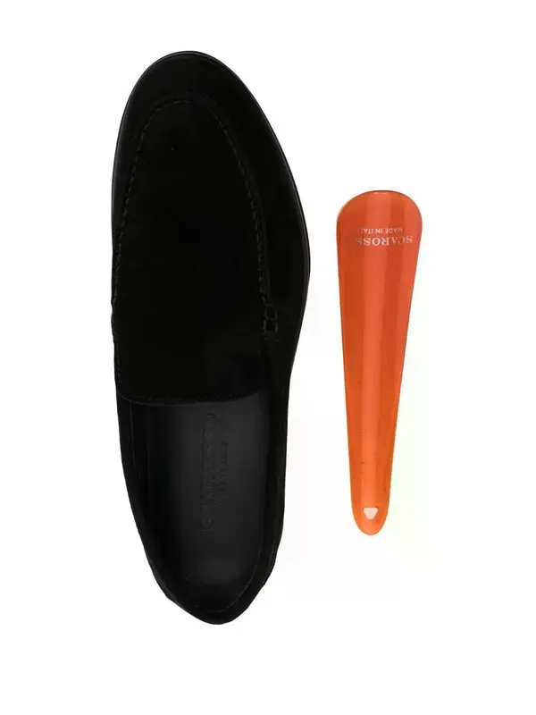 SCAROSSO Suede Loafers - Black