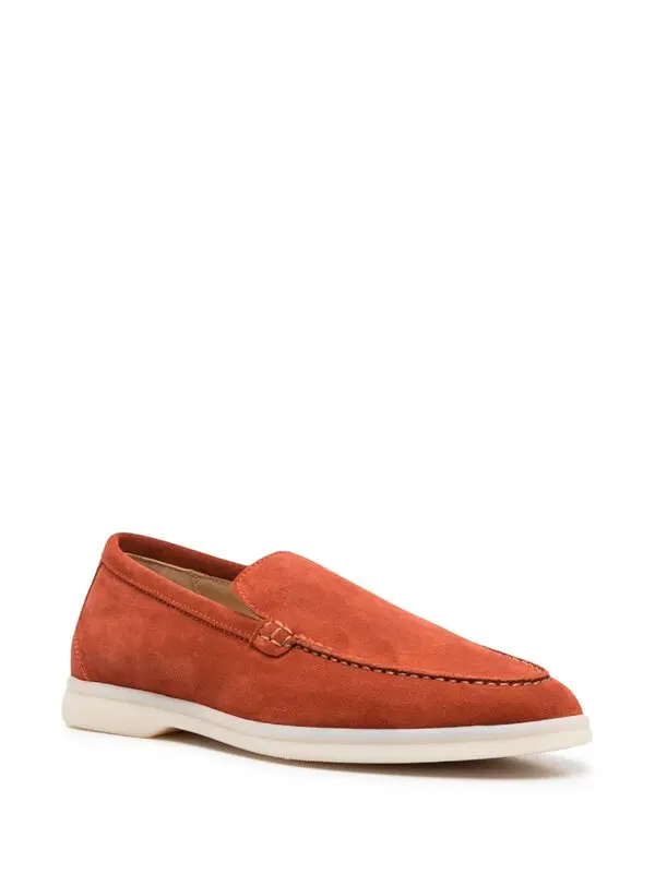 SCAROSSO Ludovica Suede Loafers - Orange