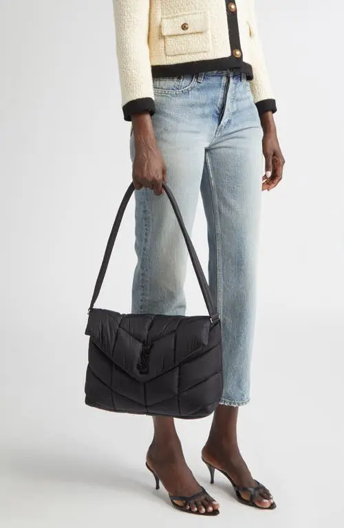 Saint Laurent Puffer Econyl Regenerated Nylon Messenger Bag