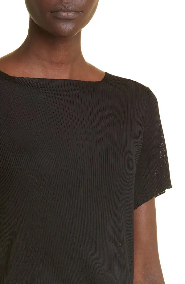 THE ROW Fuku Sheer Rib Open Back Top