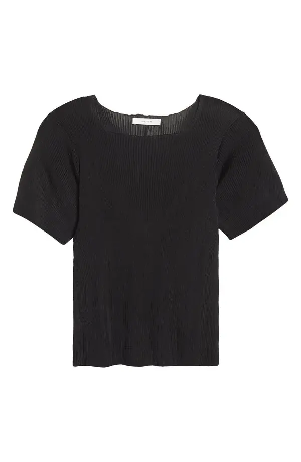 THE ROW Fuku Sheer Rib Open Back Top
