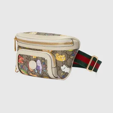 Gucci Animal Print Belt Bag Gg Canvas