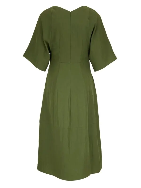 Vince Short-sleeve V-neck Midi Dress