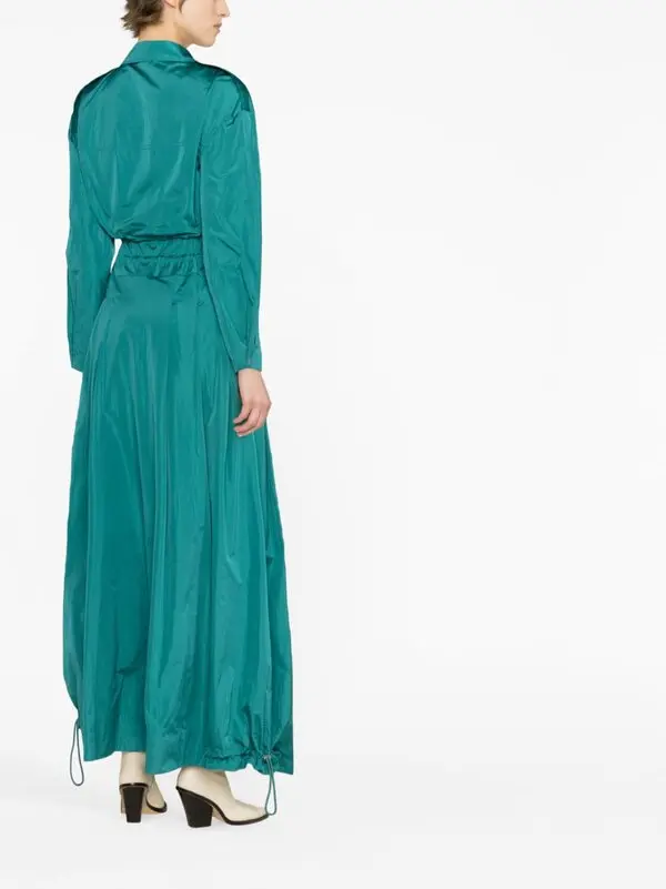 Alberta Ferretti Taffeta Maxi Dress