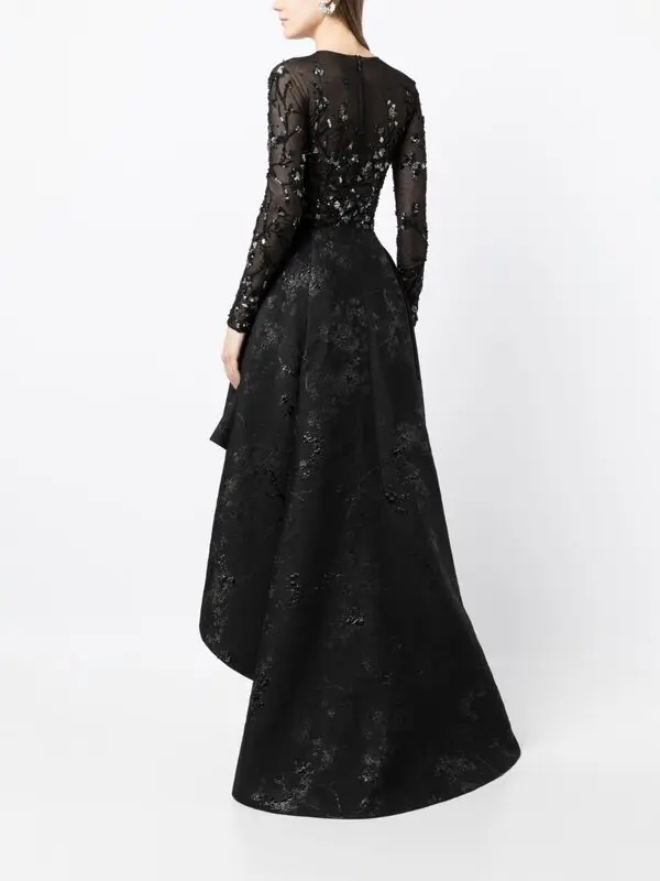 SAIID KOBEISY Brocade Beaded Dress