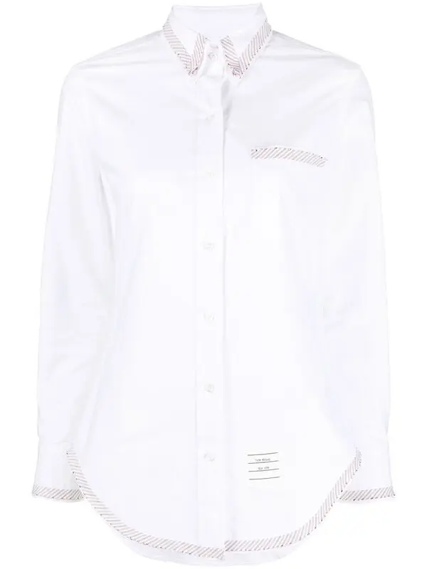 Thom Browne Rwb Trim Oxford Shirt