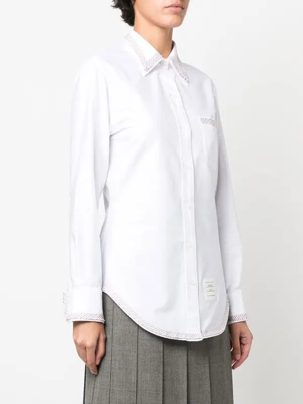 Thom Browne Rwb Trim Oxford Shirt