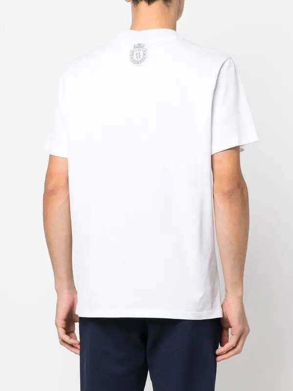 BILLIONAIRE Logo-embroidered Short-sleeve T-shirt - White
