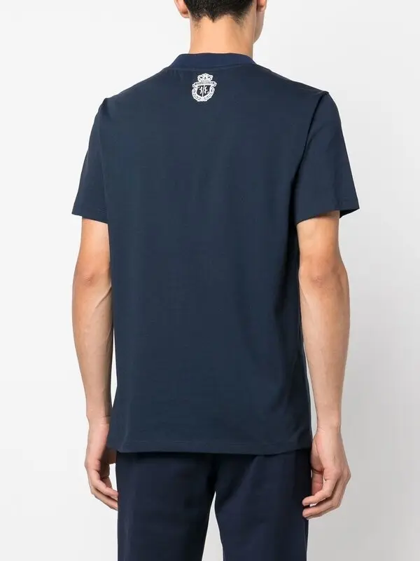 BILLIONAIRE Logo-embroidered Short-sleeve T-shirt - Blue