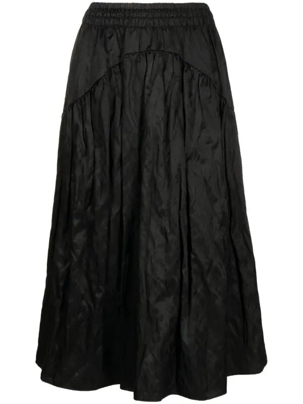 Vince Elasticated-waist Gathered Midi Skirt