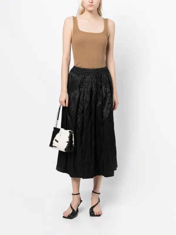 Vince Elasticated-waist Gathered Midi Skirt