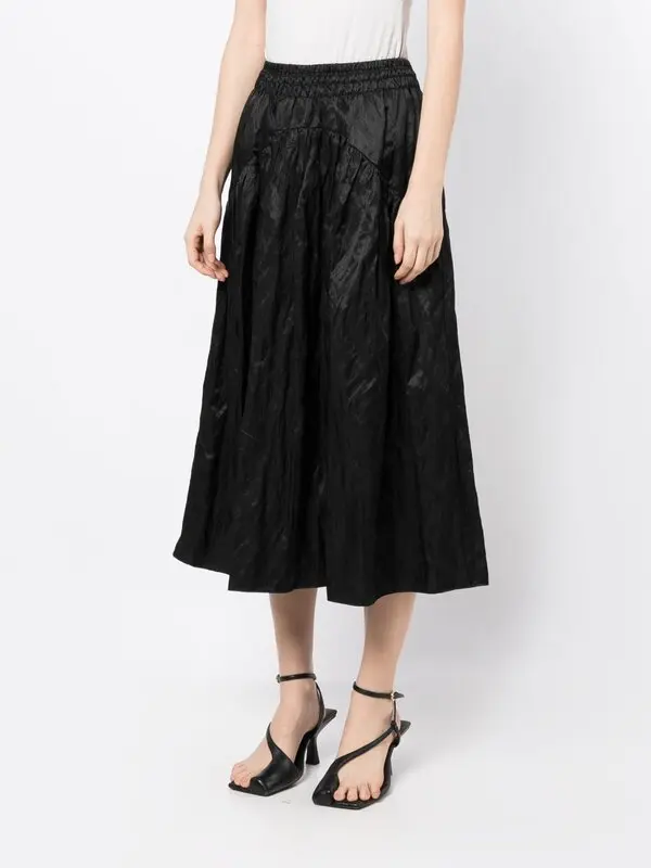 Vince Elasticated-waist Gathered Midi Skirt