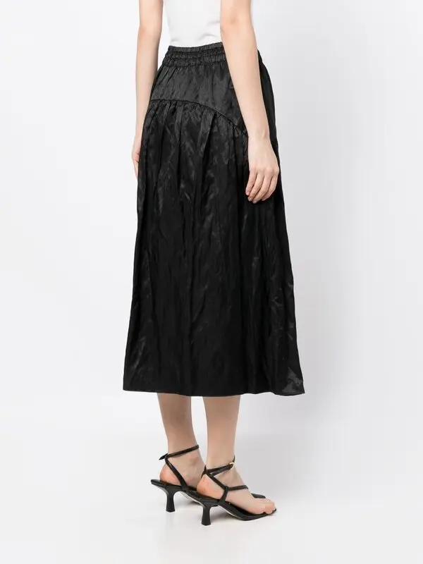 Vince Elasticated-waist Gathered Midi Skirt
