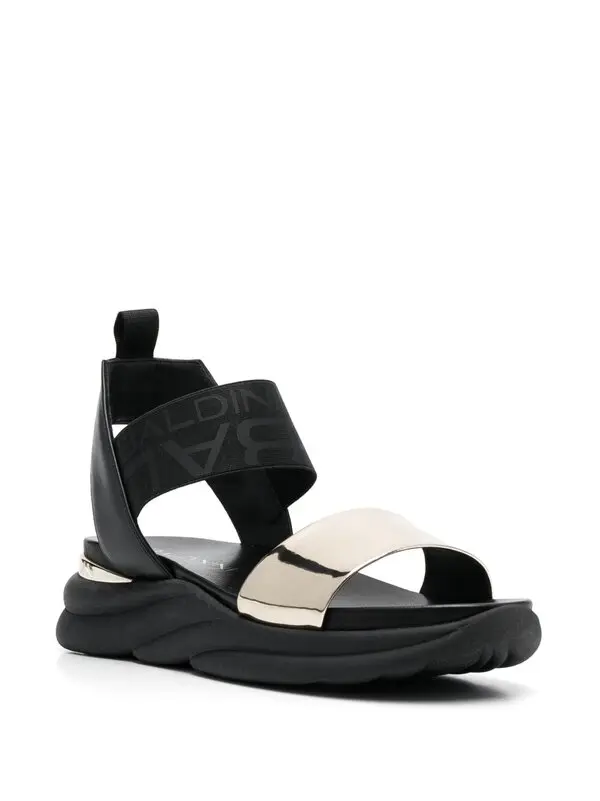 BALDININI Metallic-strap Detail Sandals - Black