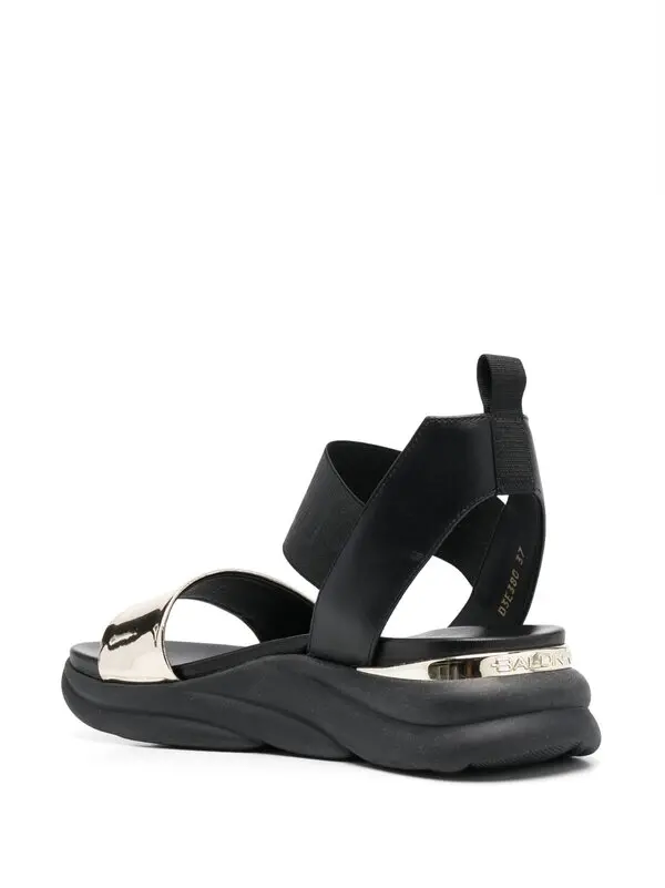 BALDININI Metallic-strap Detail Sandals - Black