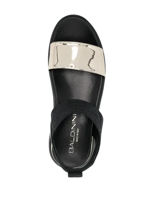 BALDININI Metallic-strap Detail Sandals - Black