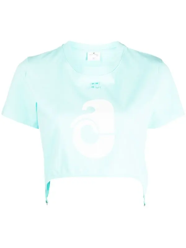 COURREGES Suspenders-effect Cropped T-shirt
