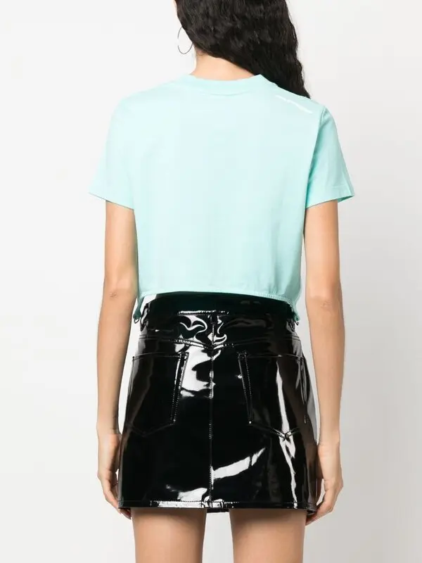 COURREGES Suspenders-effect Cropped T-shirt