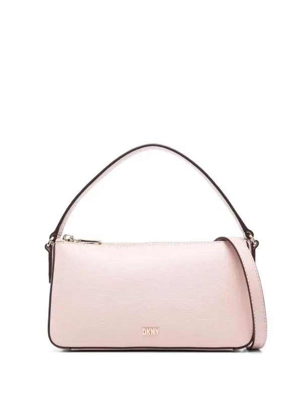 Dkny Bryant Logo Lettering Leather Crossbody Bag - Pink