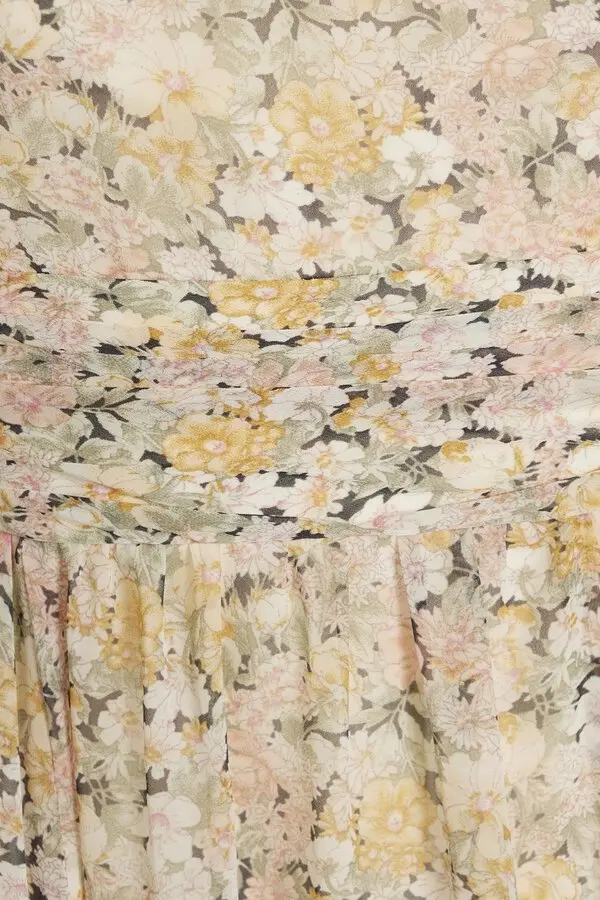 MIKAEL AGHAL Floral-print Chiffon Maxi Dress