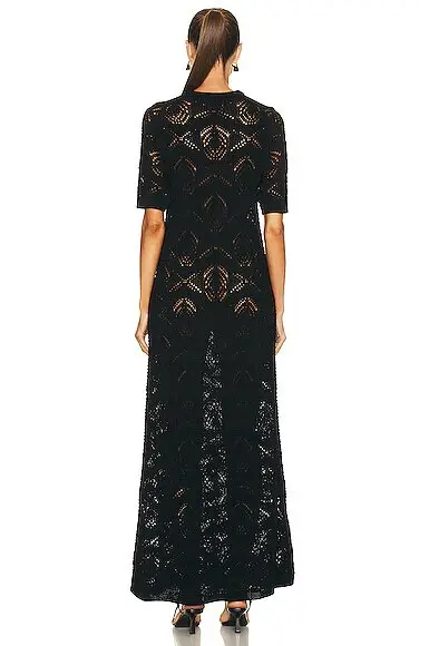 white christmas dresses Flower Stitch Crochet Open-Back Dress in Ecru – Alejandra Alonso Rojas main image 0