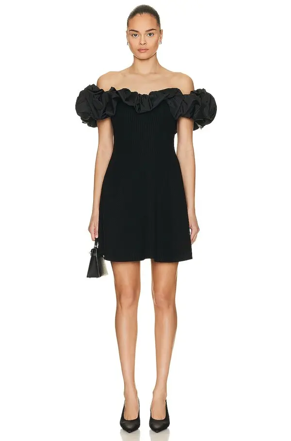 black mini dresser Aje Zeitgeist Knit Mini Dress Black Size M / AU 10