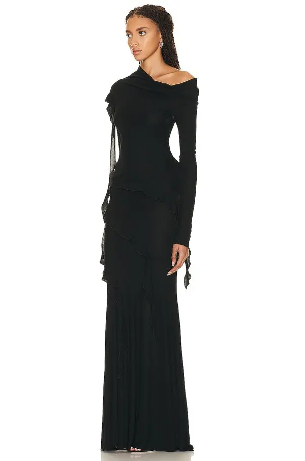 Blumarine Off-the-shoulder Gown