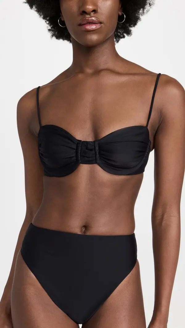 Jade Swim Incline Bikini Bottoms - Black