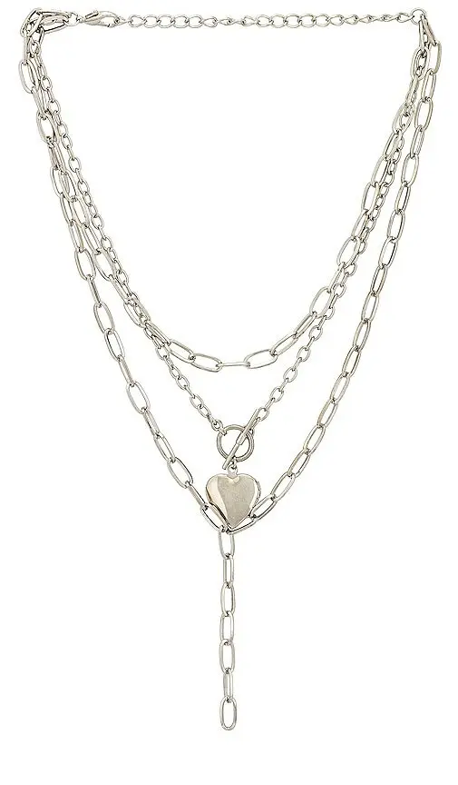 PETIT MOMENTS Harp Heart Locket Necklace - Silver