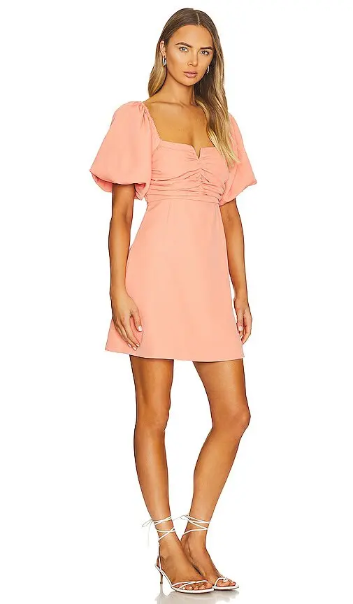 Bcbgeneration Puff Sleeve Mini Dress In Peach - 64% Off | Editorialist