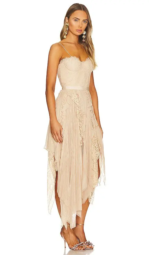 navy blue dress for baby girl VISTA ASYMMETRICAL MIDI SLIP DRESS