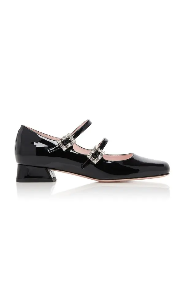 ROGER VIVIER Mini Tres Vivier Patent Flats