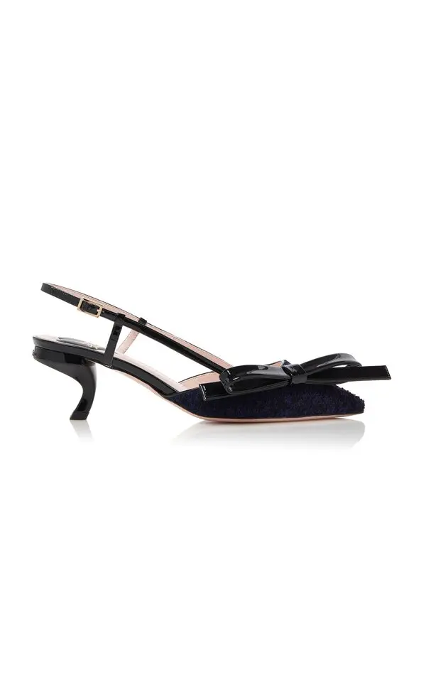 ROGER VIVIER Virgule Bow Slingback Pumps