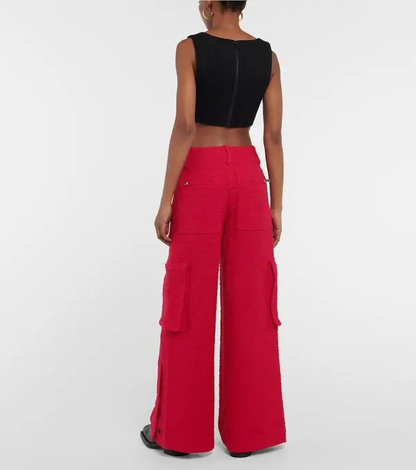 Amiri High-rise Wide-leg Cargo Pants - Pink