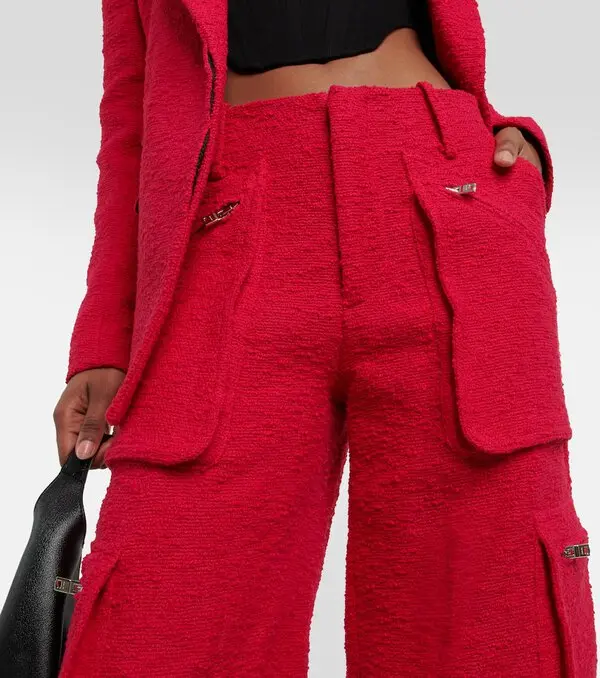 Amiri High-rise Wide-leg Cargo Pants - Pink