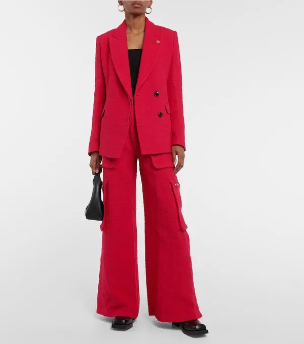 Amiri Double-breasted Bouclé Blazer