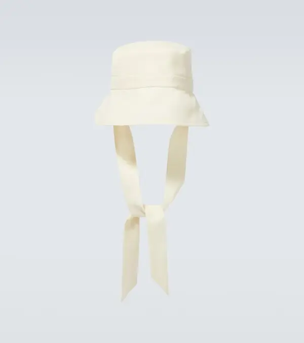 King & Tuckfield Wool Bucket Hat - White
