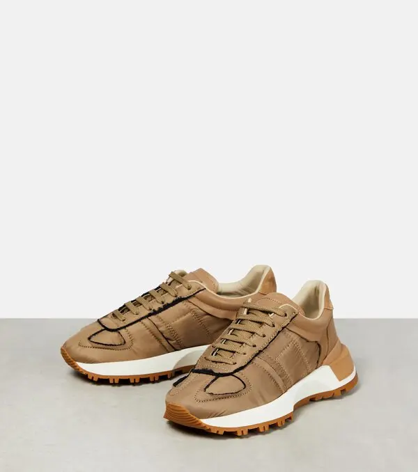 MAISON MARGIELA Nylon And Suede Sneakers - Beige