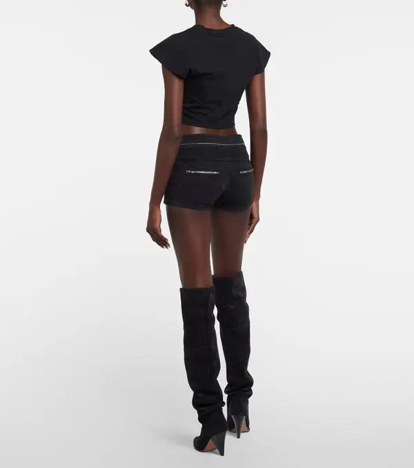 Isabel Marant Étoile Lary Low-rise Denim Shorts - Black